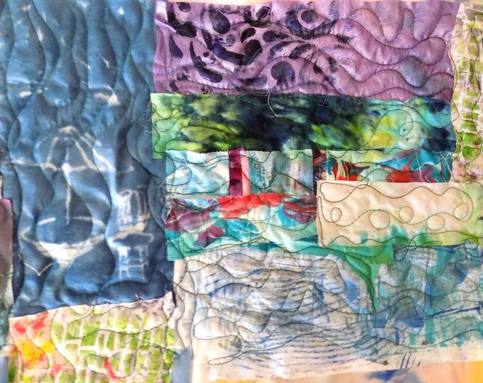 Fiber Art Unfinished Textile Art Ice Dyed Fabrics One of a Kind - Etsy