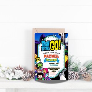 Teen Titans Go Birthday Invitation | Editable Party Template ...