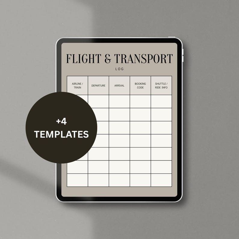 5 Essential Travel Planning Templates | Minimal Travel Organizer ...
