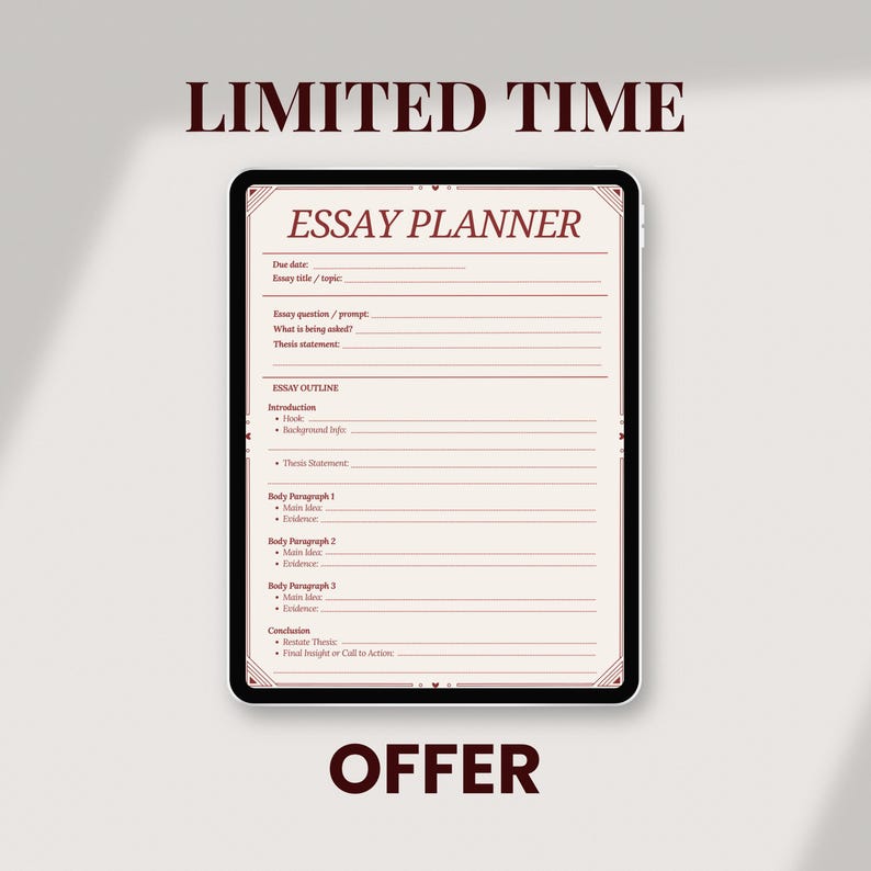 Editable Essay Planning Worksheet | Canva Template for Students ...
