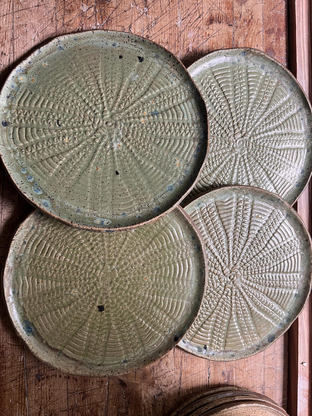 Rustic Handmade Pottery Plates - Set of 4 - Etsy