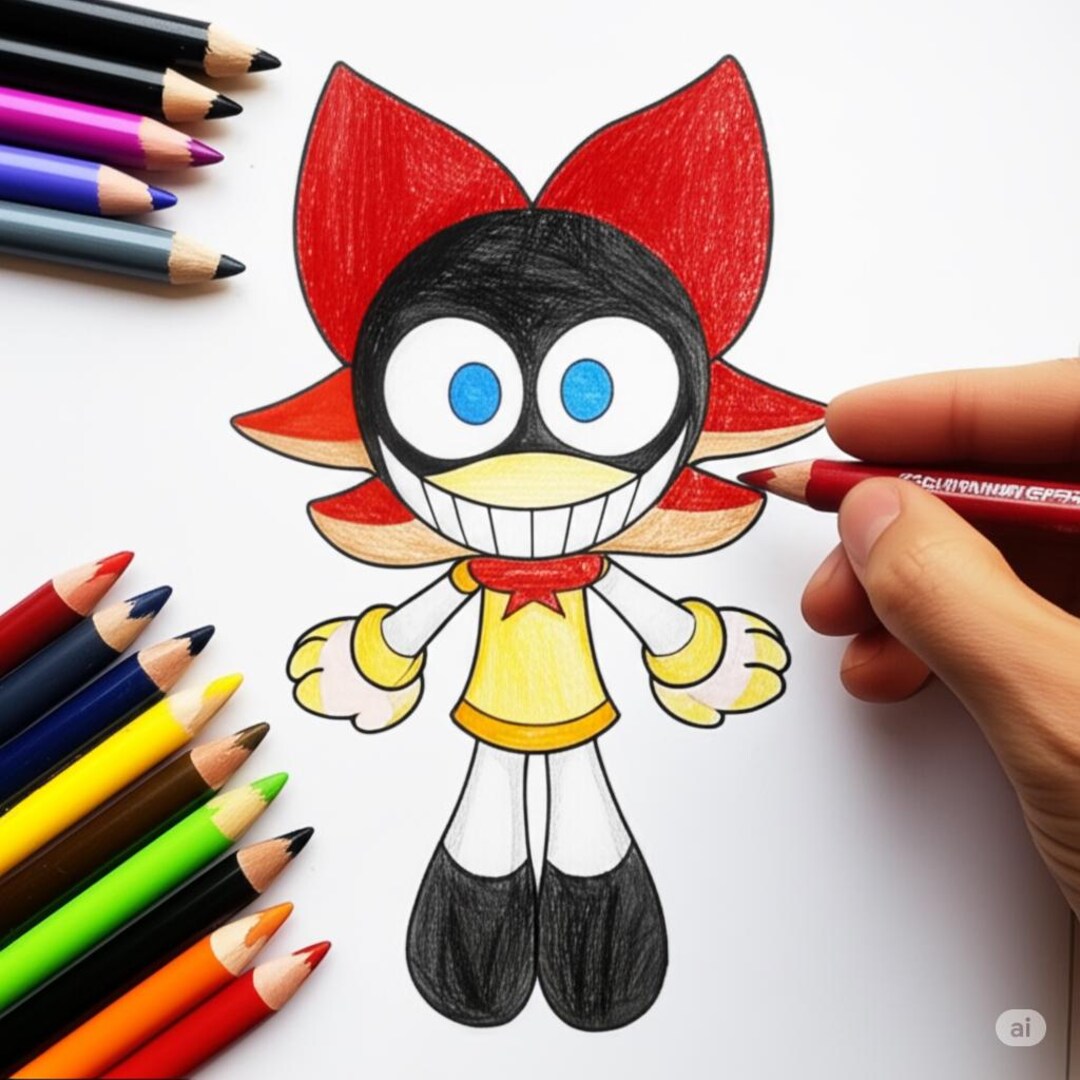 Custom Plush Figure: Sprunki the Colorful Pyramid Creature - Etsy