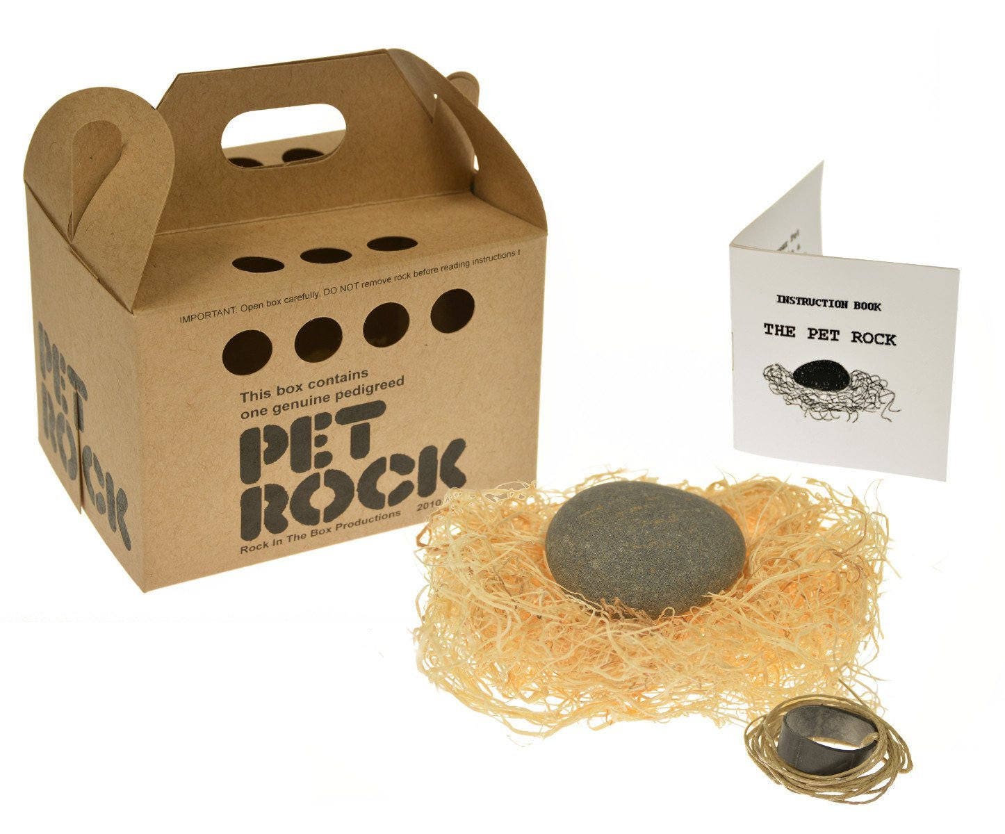 Original Pet Rock With Walking Leash Gary Dahl s 1970s Etsy
