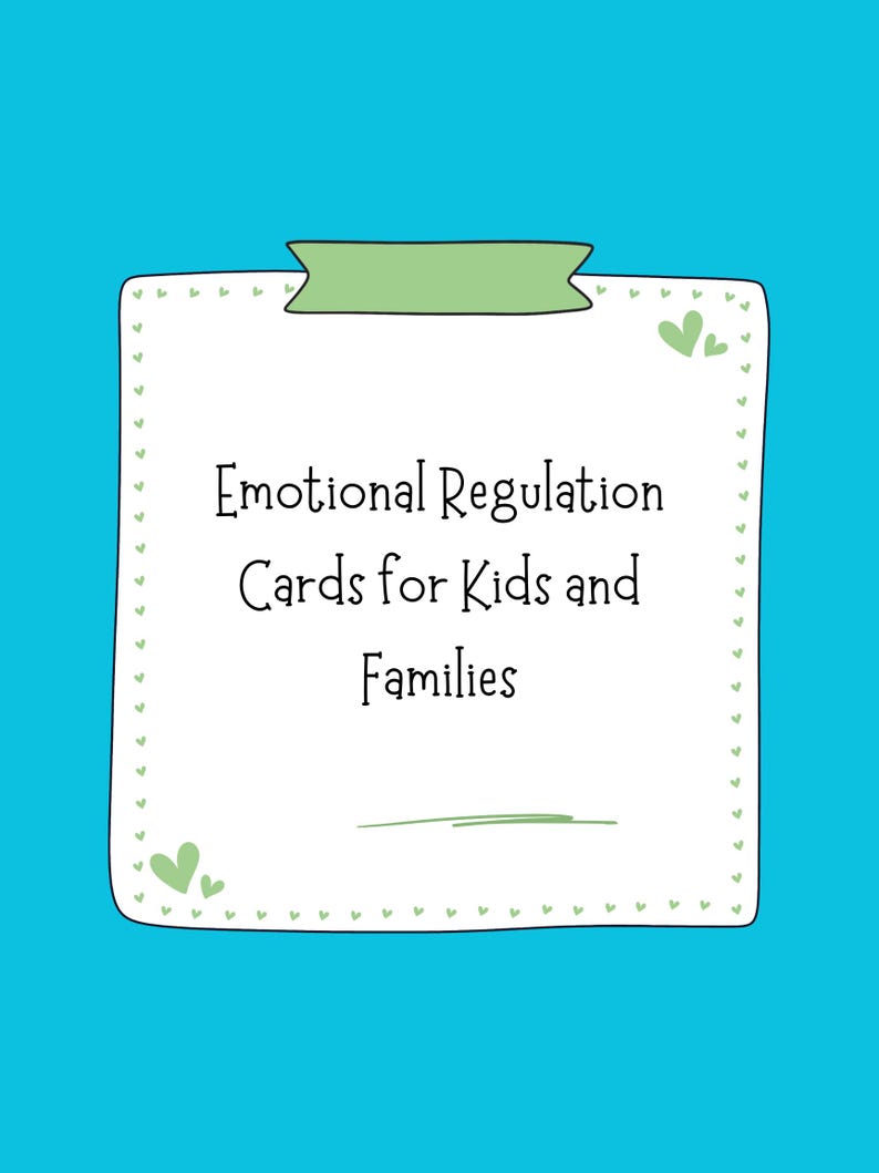 Emotional Regulation Cards for Kids - Etsy