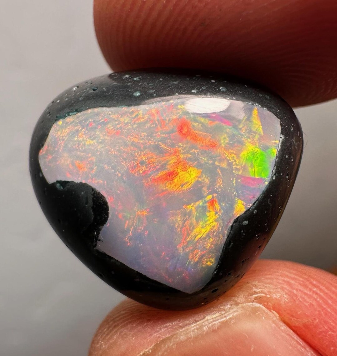 Galaxy Opal 17x 15x 6.9 Flat Back Cabochon, Rainbow Opal, Colorful ...