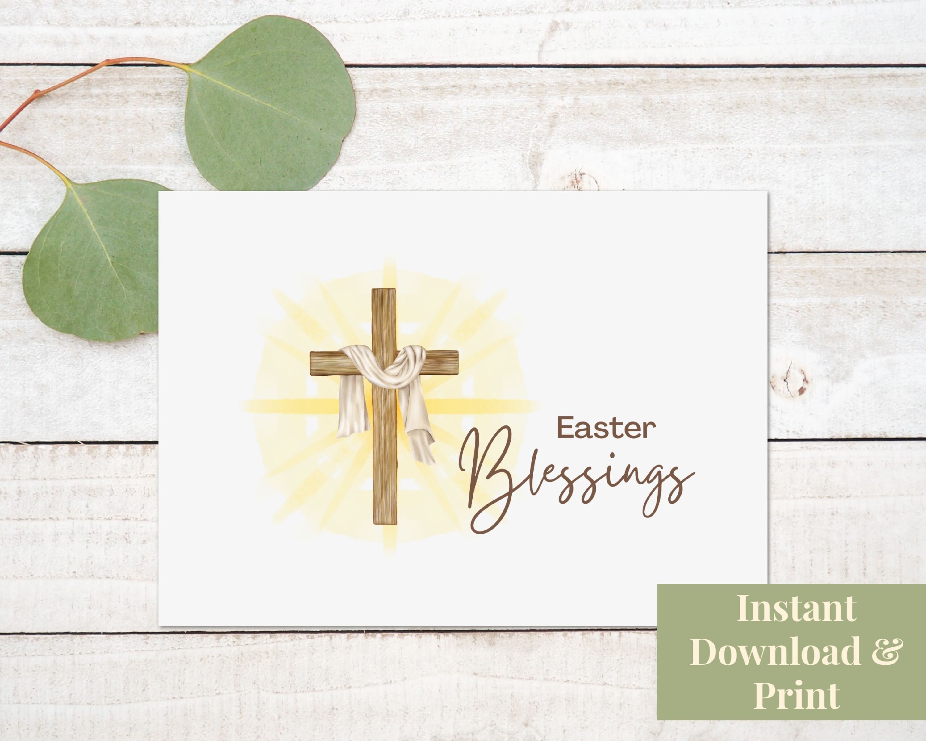 Printable Religious Easter Card, Religious Easter Card Printable, Easter Card Religious, He is ...