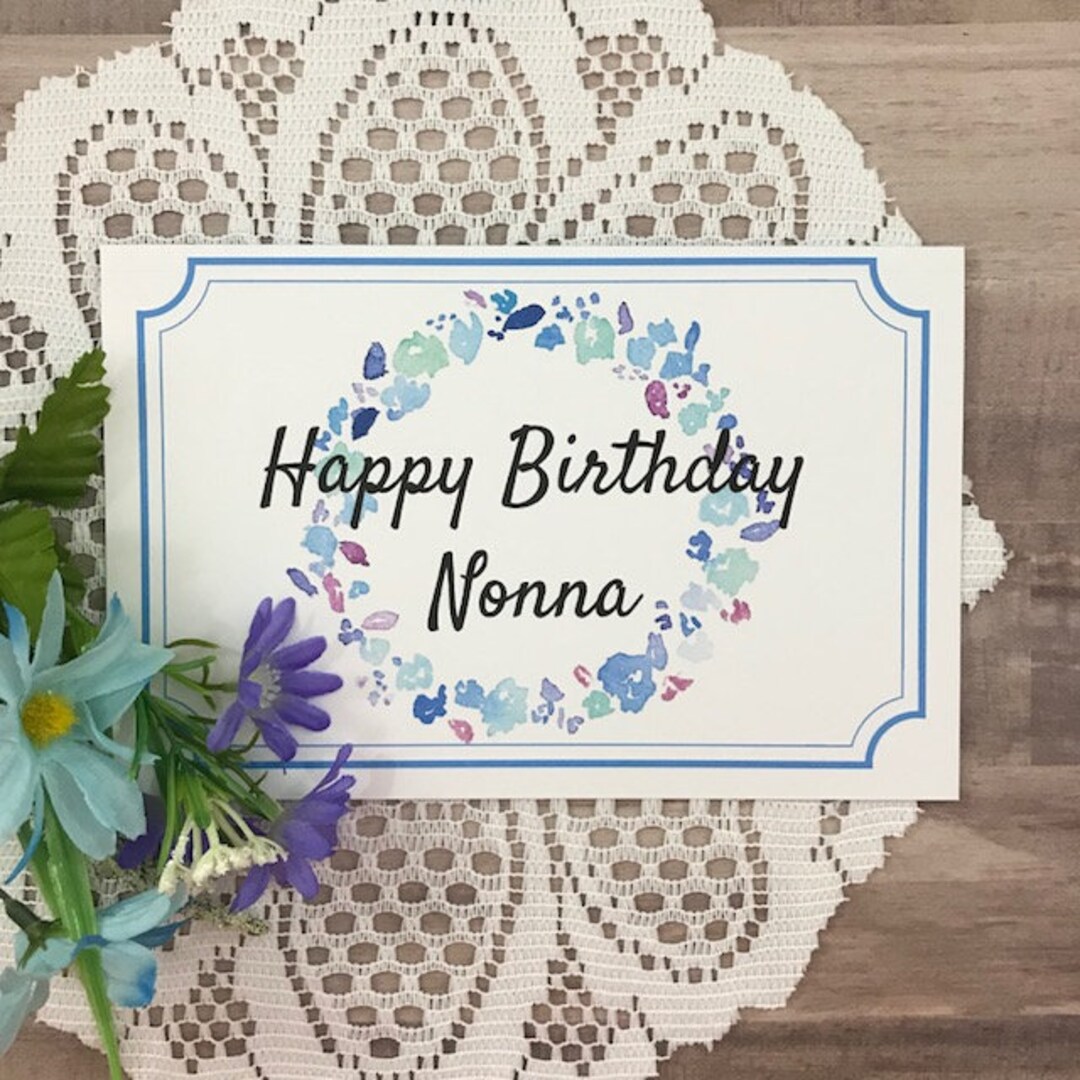 Printable Birthday Card for Nonna - Greeting Card for Italian ...