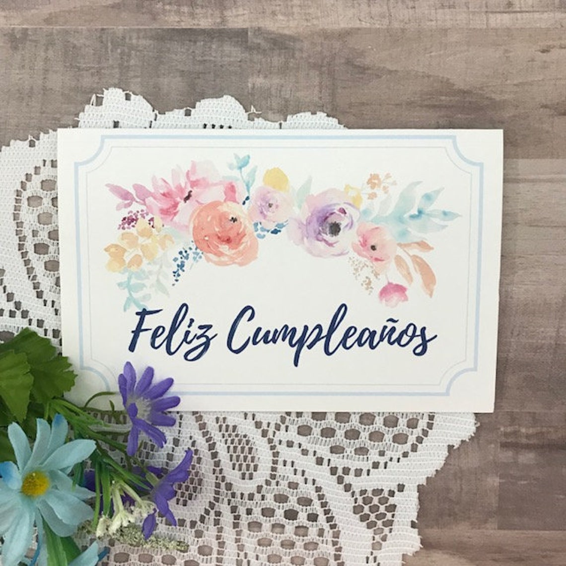 Feliz Cumpleanos Card - Tarjeta Cumpleanos - Printable Birthday Card in ...