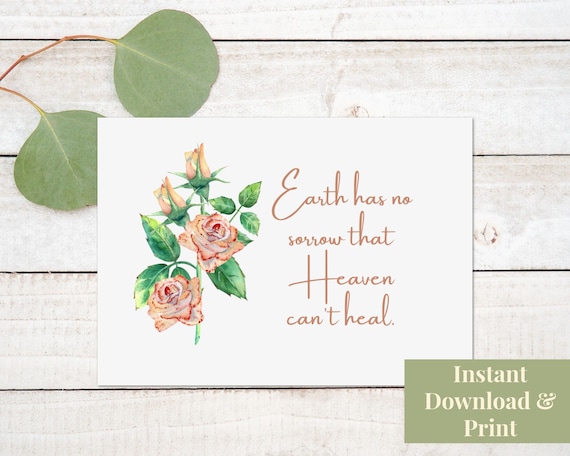 Religious Sympathy Card Condolence Card Printable Christian - Etsy