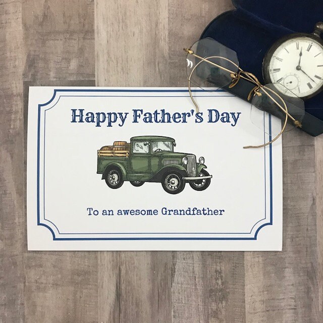 Printable Father's Day Card for Grandfather Happy Father's Day to an ...