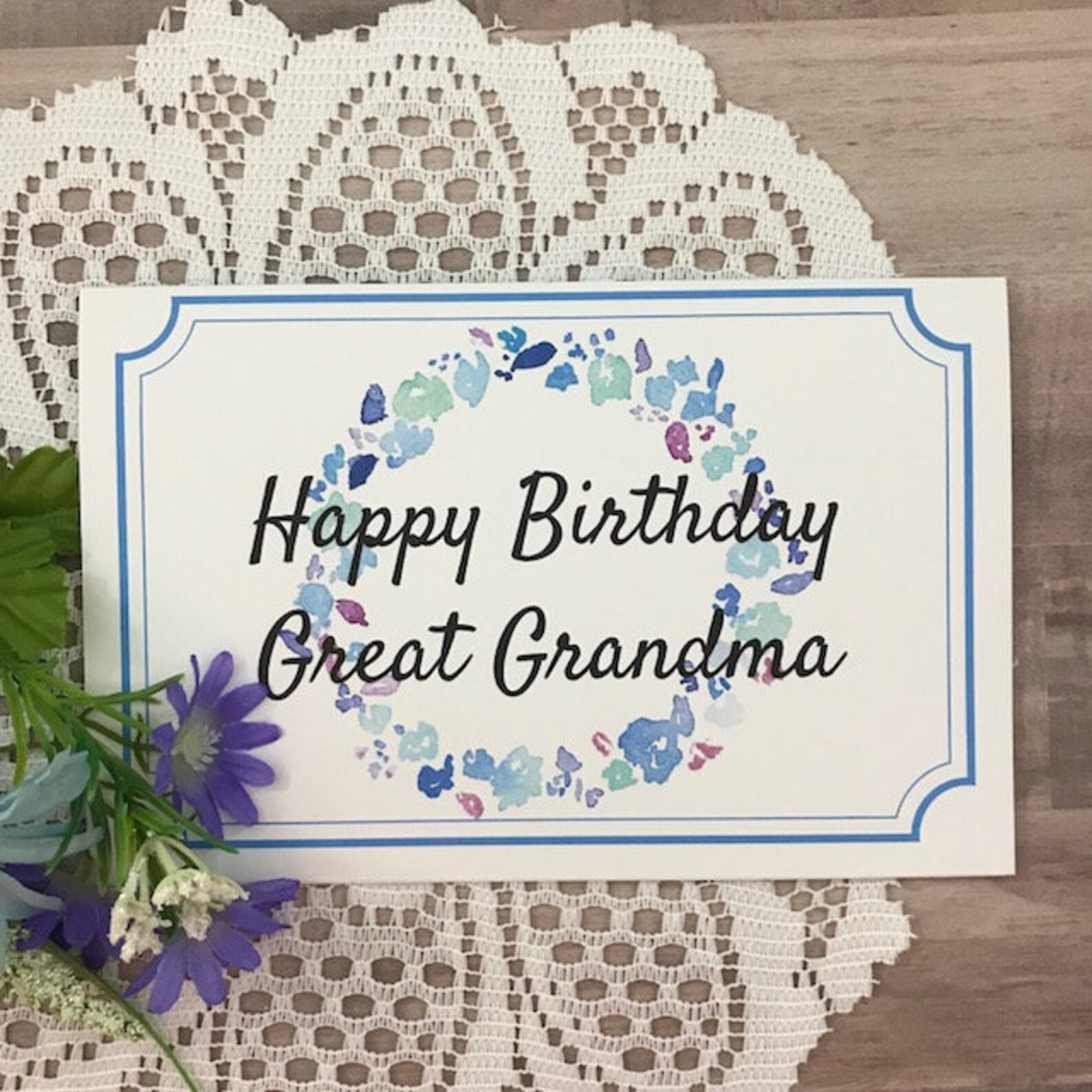 Printable Birthday Card for Great Grandma - Greeting Card for Great ...