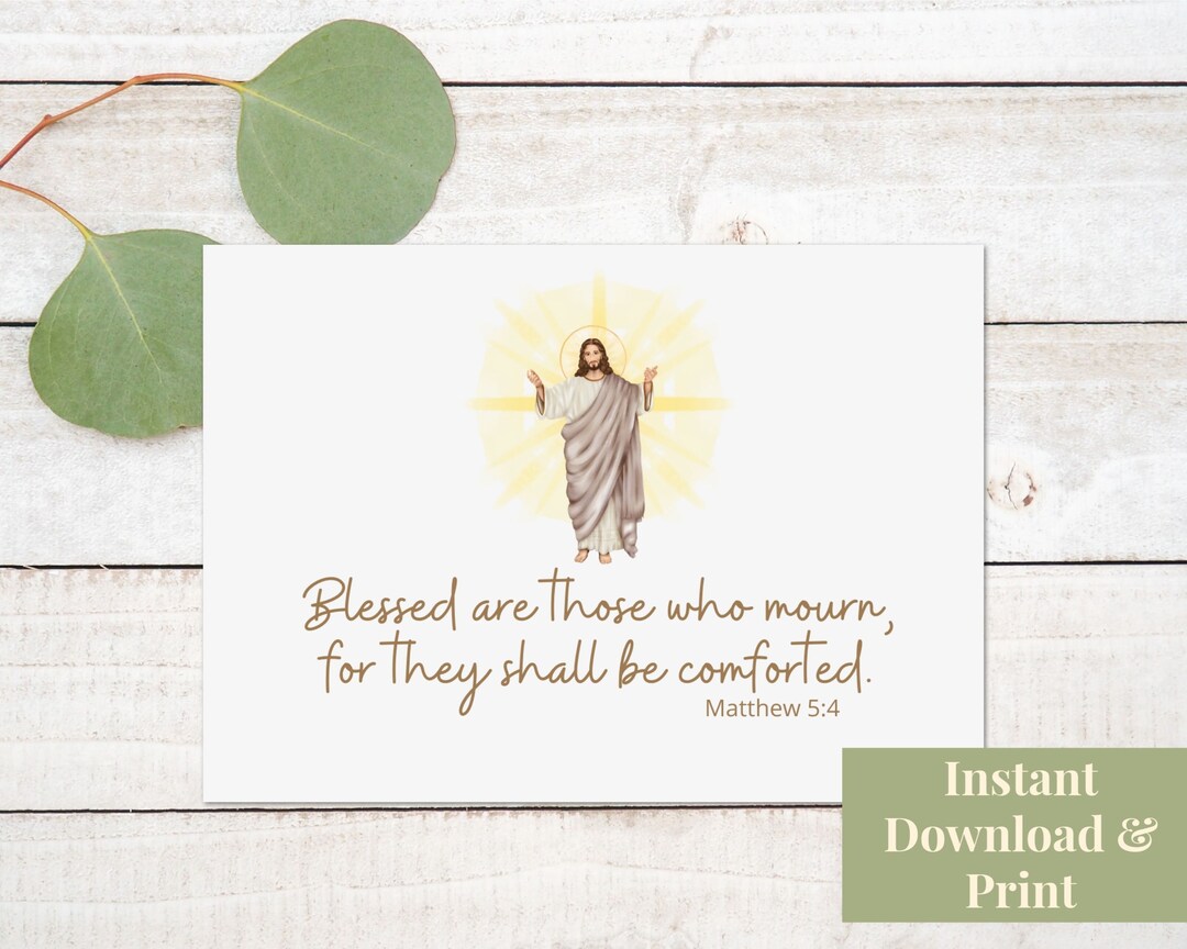 Religious Sympathy Card, Condolence Card Printable, Christian Sympathy ...