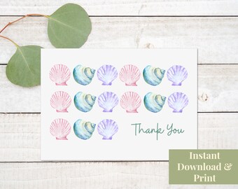 Shell Thank You Card - Etsy