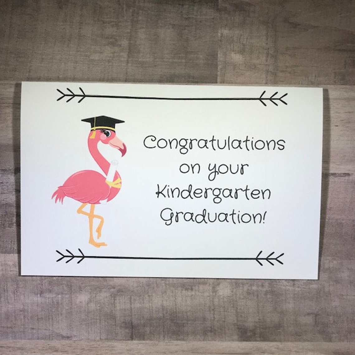 Cute Kindergarten Graduation Card - Graduate Humorous Card, Flamingo ...