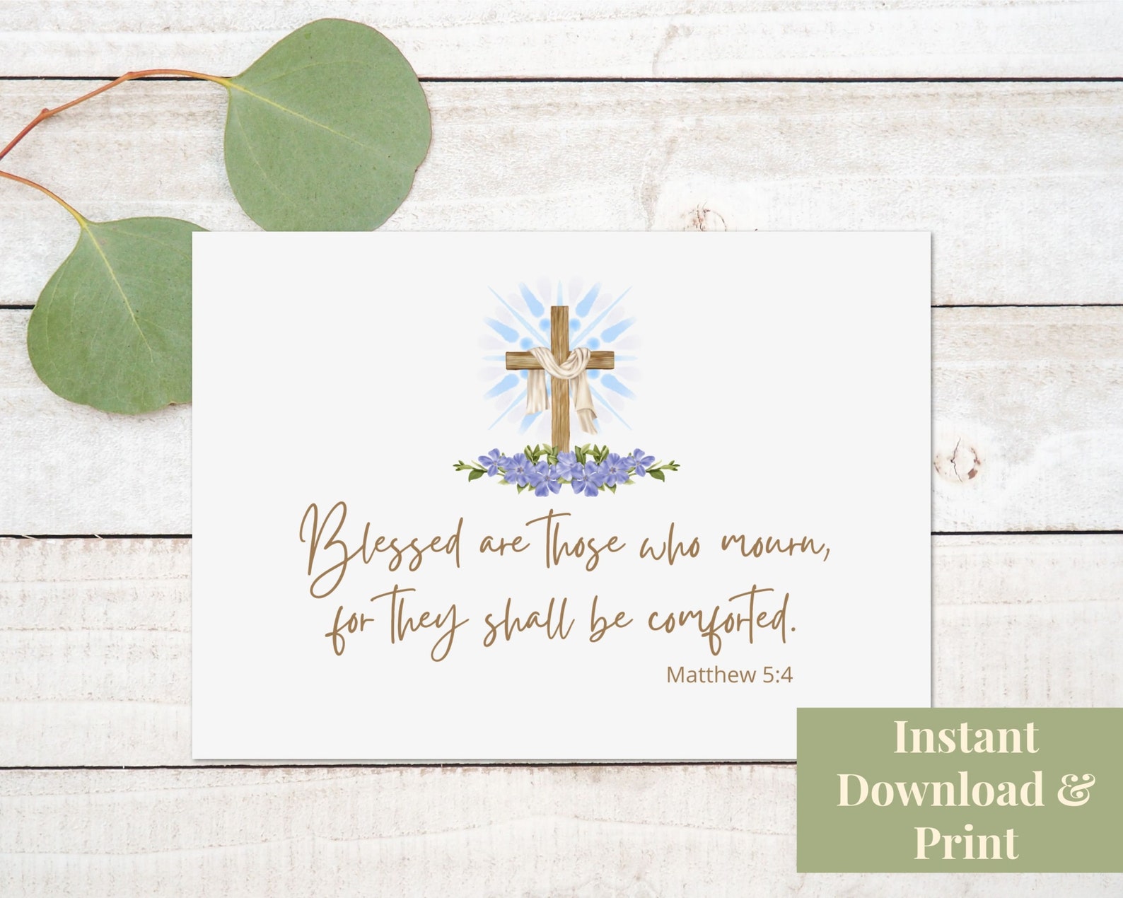 Religious Sympathy Card, Condolence Card Printable, Christian Sympathy ...