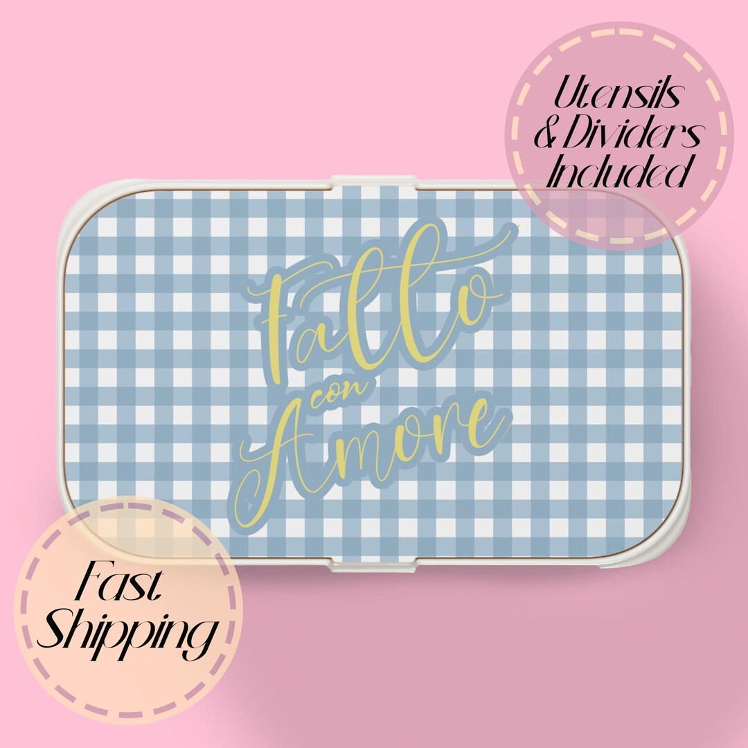 Kids Lunch Box Bento Box French Style Powder Blue Parisian Travel ...