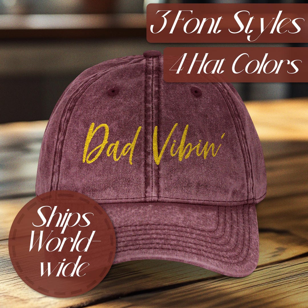 Vintage Dad Hat for Father Gift Idea for Dad Baseball Cap With Text ...