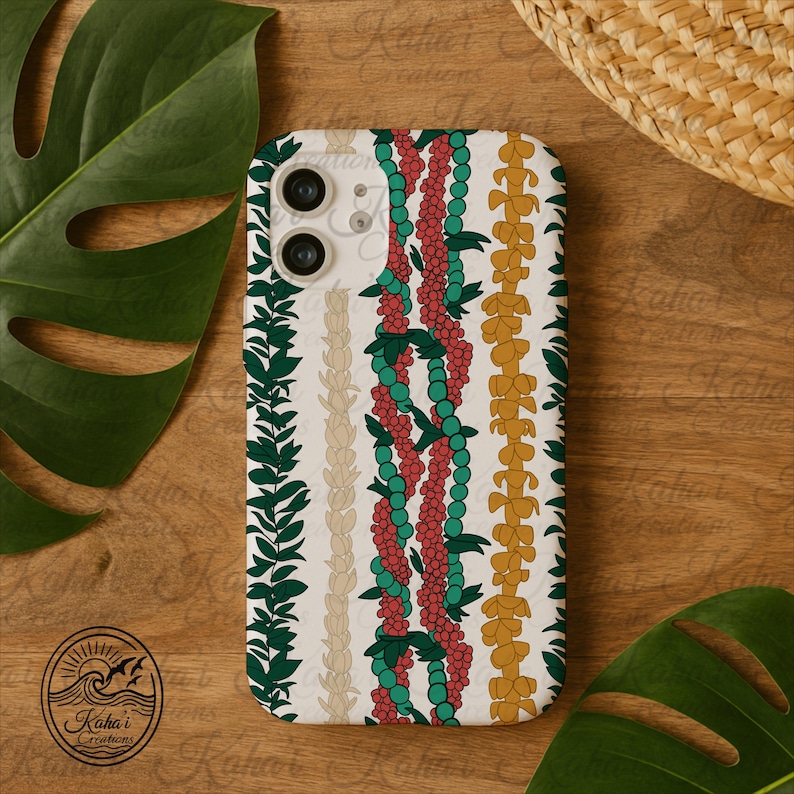 Hawaiian Lei Seamless Pattern - Vertical Curve Lei PNG - Tropics Flower ...