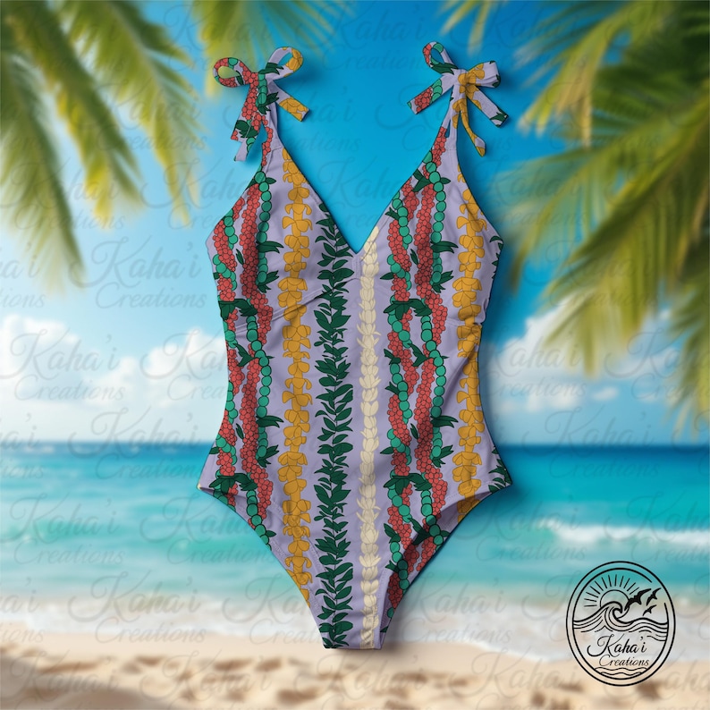 Hawaiian Lei Seamless Pattern - Vertical Curve Lei PNG - Tropics Flower ...