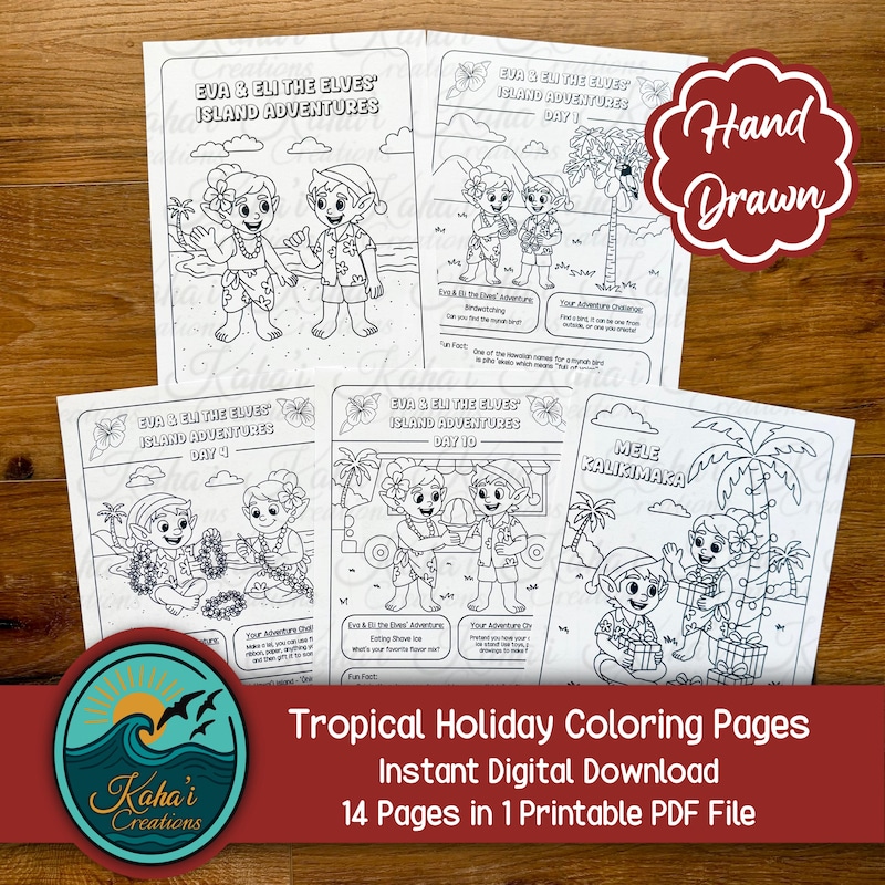 Coloring Pages Hawaii Kids - Etsy
