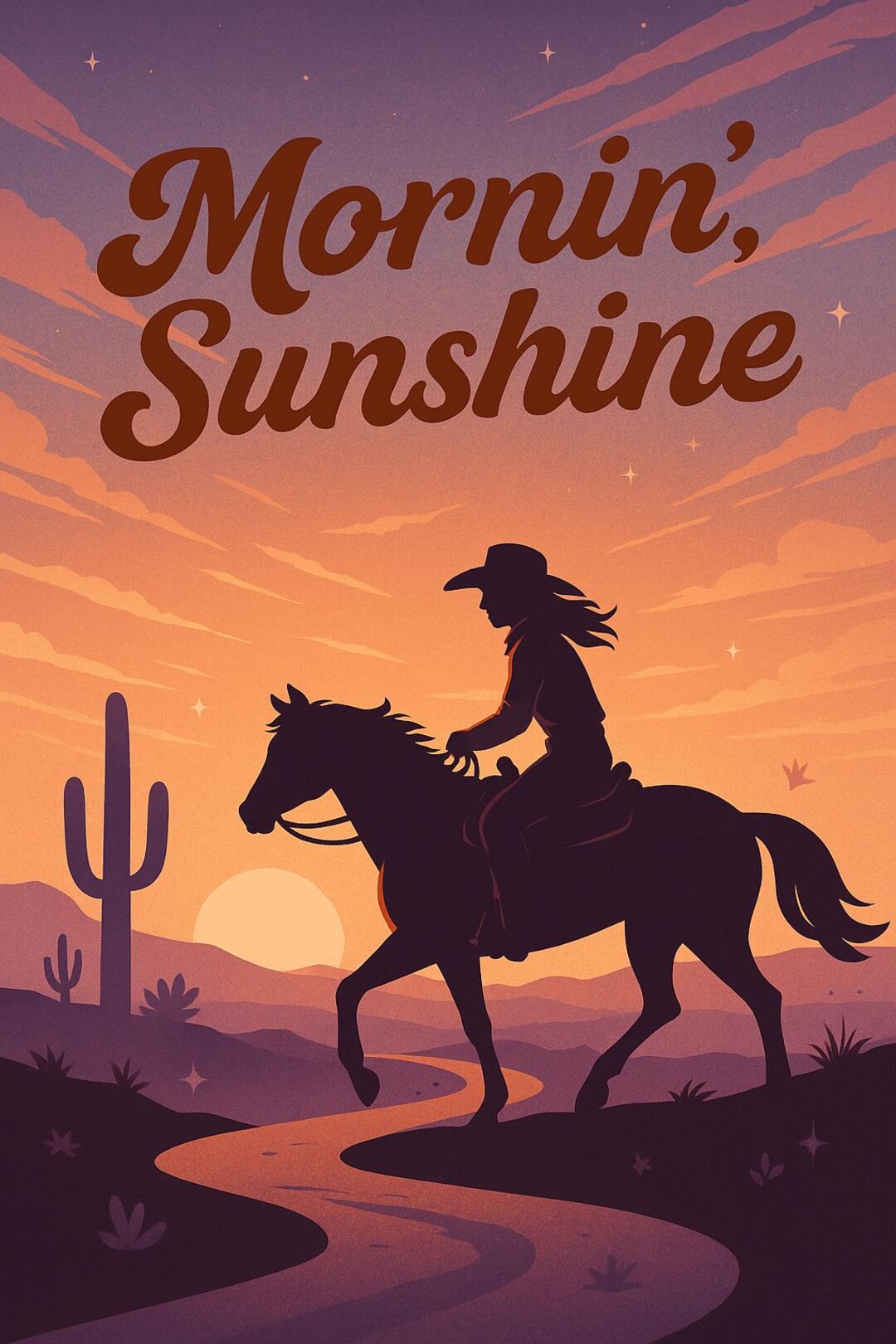 Western Sunrise Inspired Wall Art for Living Room, Nursery, Family Room ...