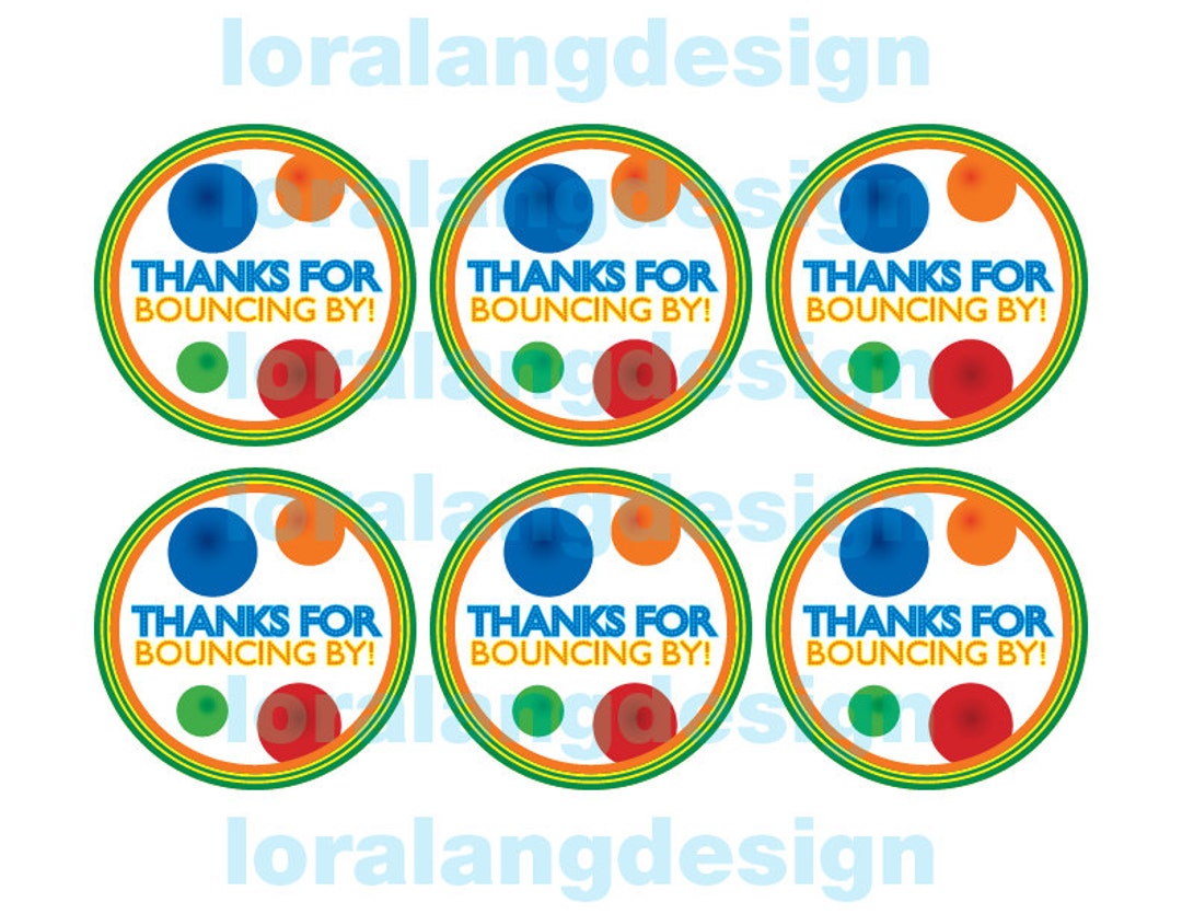 DIY Printable Bouncy Ball Birthday Party Favor Tags INSTANT DOWNLOAD - Etsy