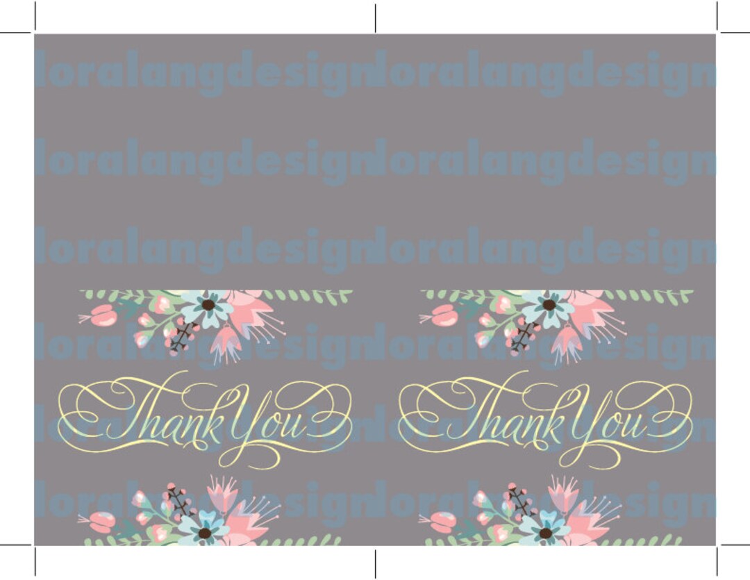 Digital Printable Elegant Thank You Cards INSTANT DOWNLOAD - Etsy