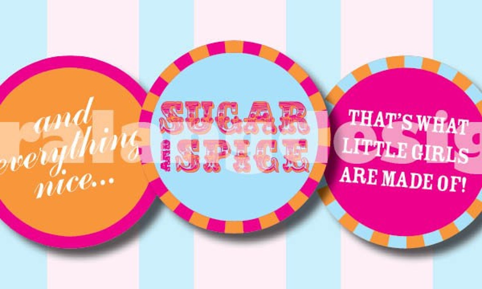 DIY Printable Sugar and Spice Cupcake Toppers Favor Tags Stickers ...