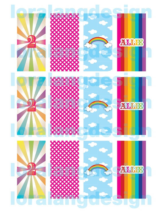 DIY Printable Rainbow Mini Candy Bar Wrappers By Loralangdesigns diy-printable-rainbow-mini-candy-bar-wrappers-by-loralangdesigns