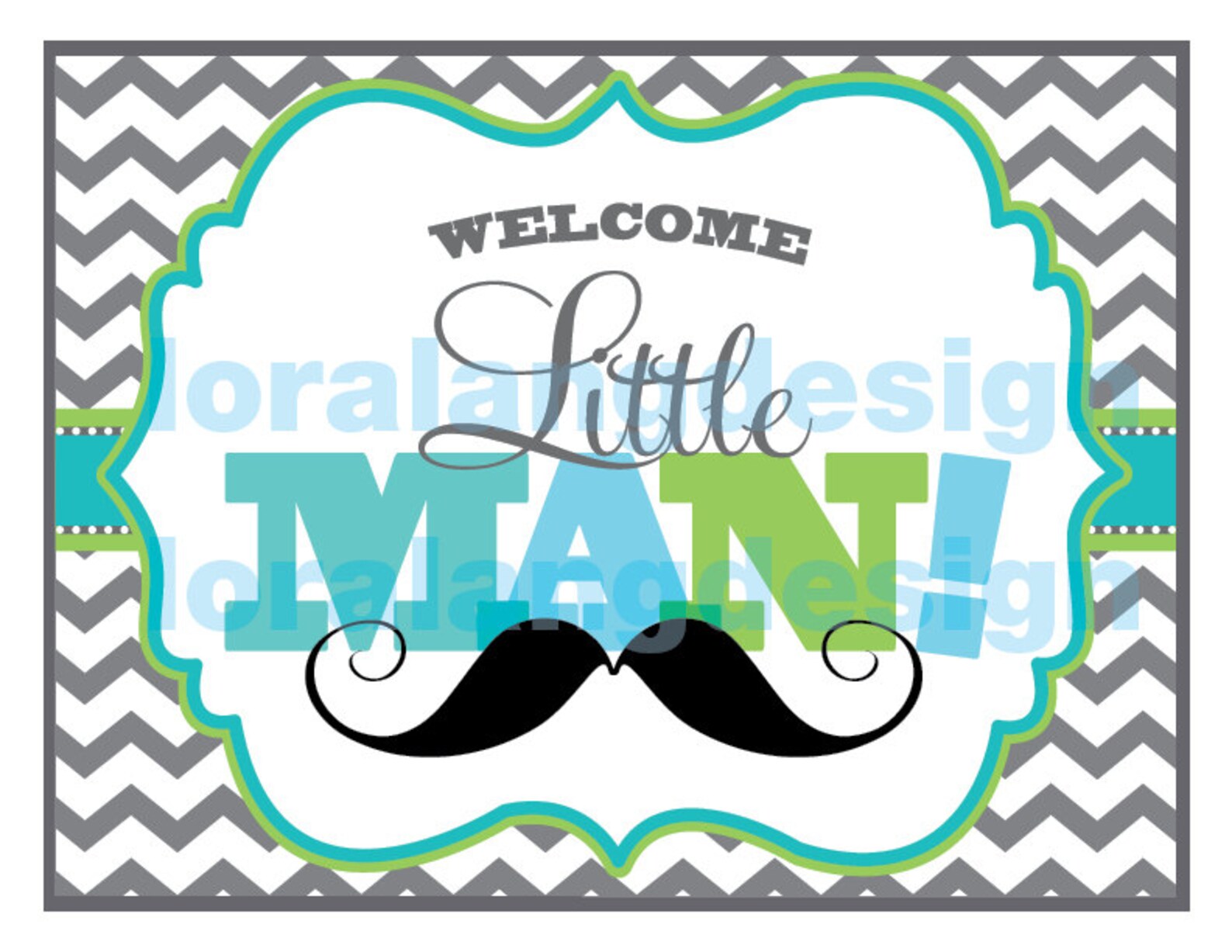DIY Printable Little Man Baby Shower Welcome Sign INSTANT - Etsy