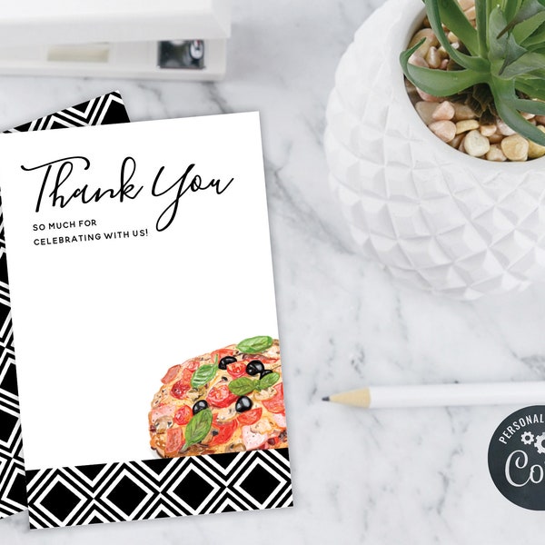 Pizza Thank You Note - Etsy