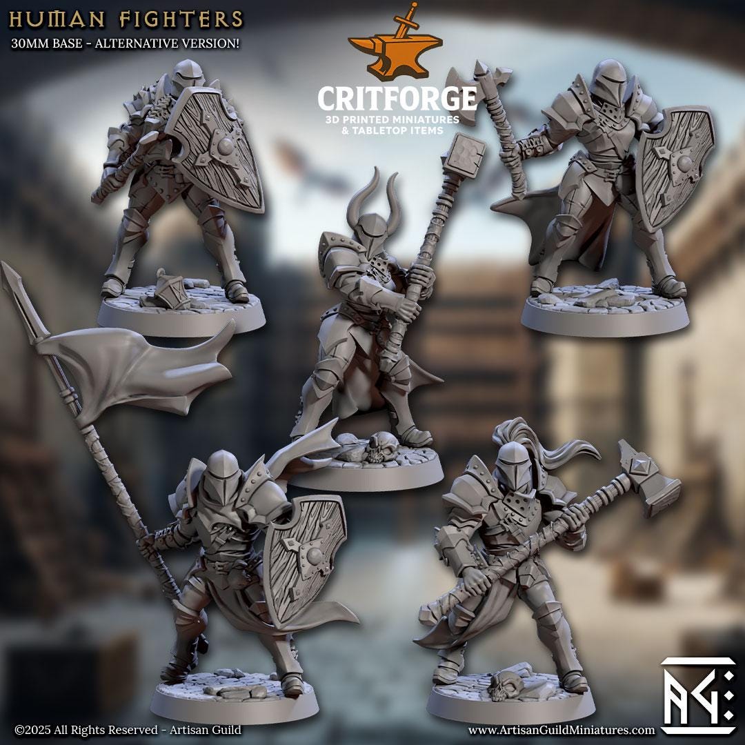 Fighters Group 2 – Resin Miniature for Tabletop - RPG - Warhammer - D&D ...