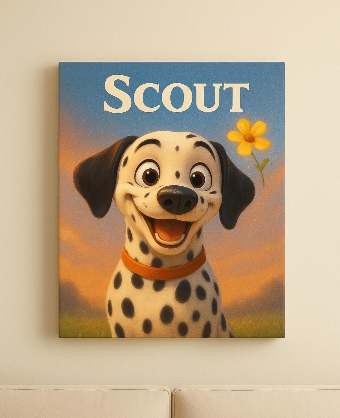 Custom Disney-style Dog Portrait – Animated Pet Poster With Name ...