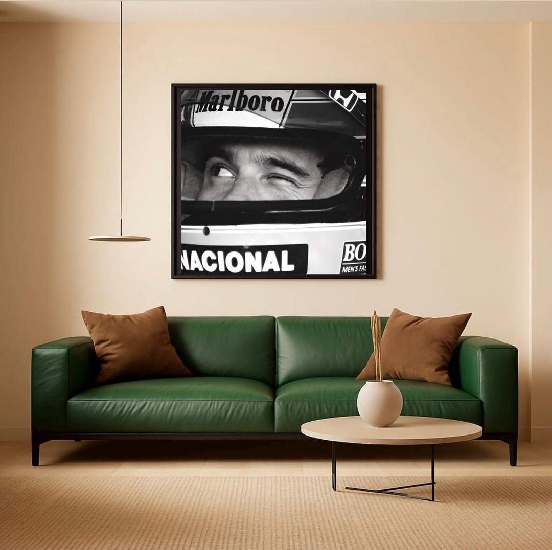 Senna Ayrton Senna Poster Print Digital Wall Art Canvas Formula 1 - Etsy