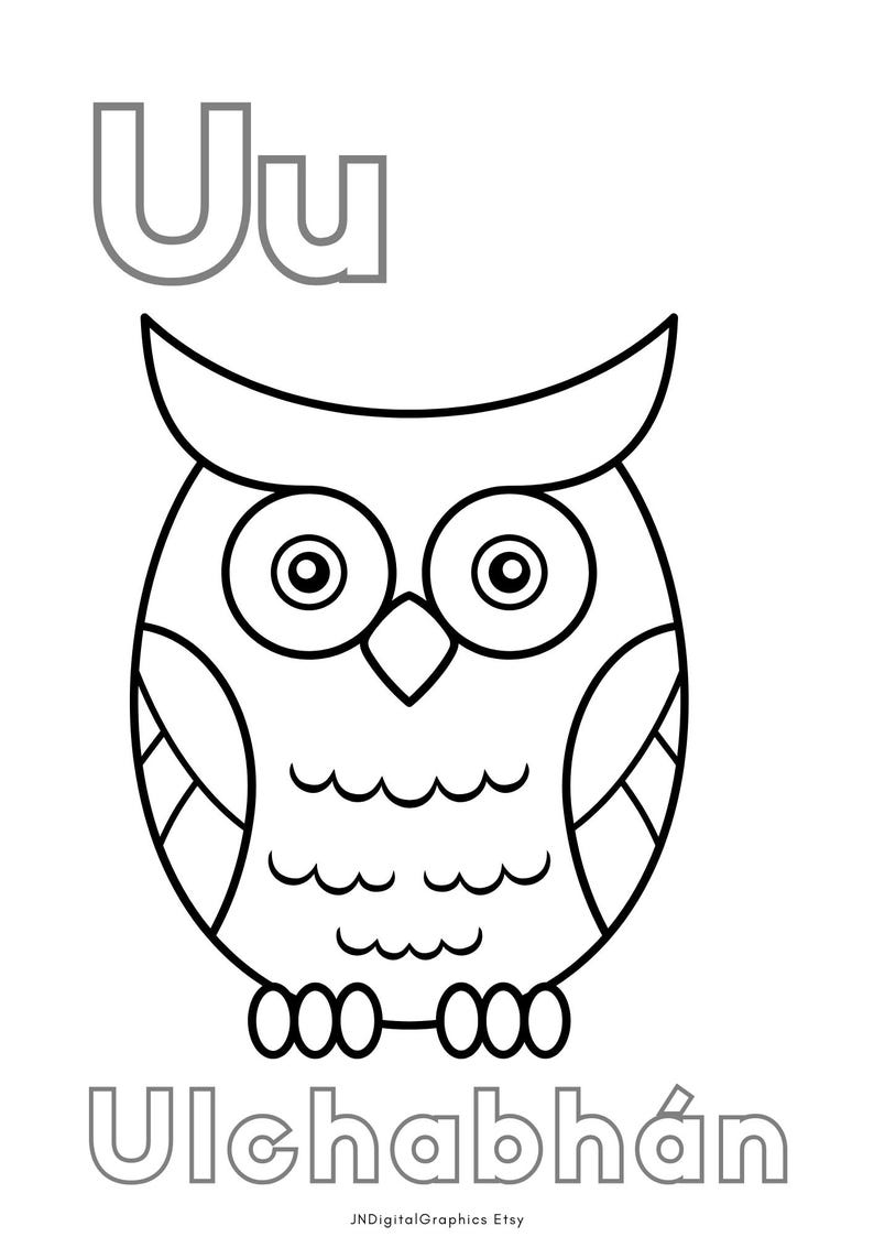 Irish Alphabet Colouring Book | Printable Gaeilge Animal ABC | Kids ...