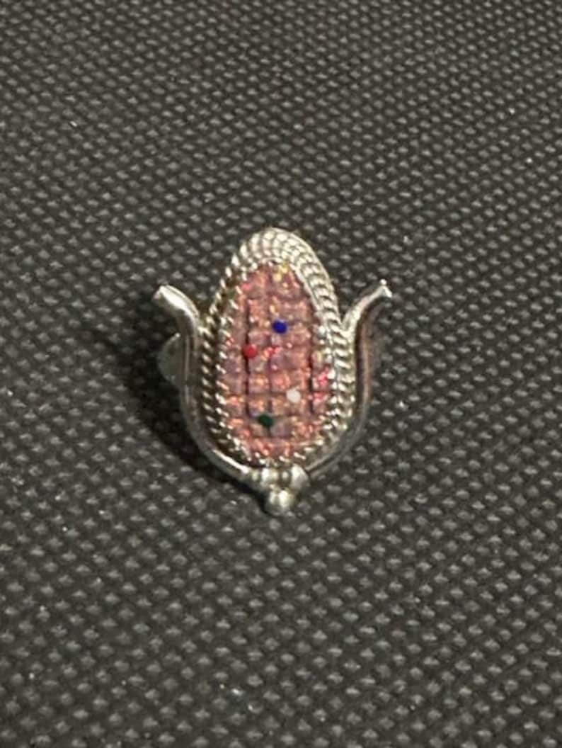 Handmade Sterling Silver Zuni Corn Ring Made by Yours Truly Kane Etsate ...