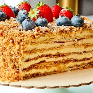 Napoleon Cake Recipe: Namelaka Cream, French Mille-feuille (PDF ...