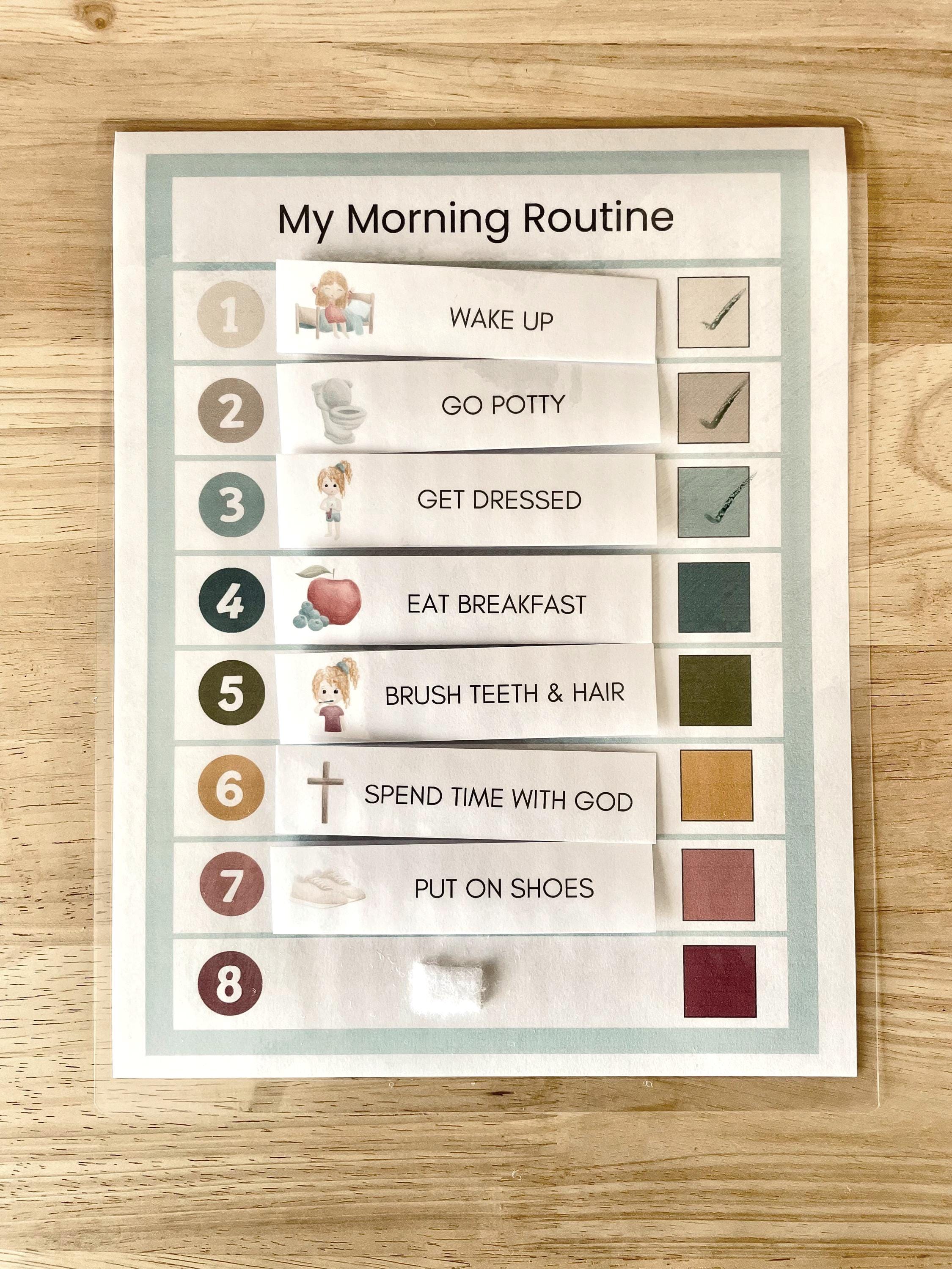 Kids Daily Routine Chart: Printable Visual Schedule (PDF Download ...