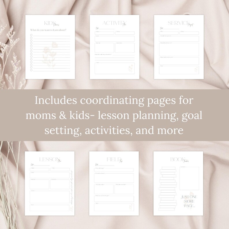 Mama & Mini Homeschool Planner- Printable Memory Keepsake (editable ...