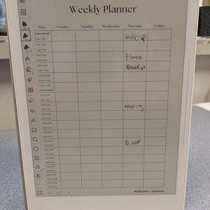 Weekly Schedule for Supernote - Etsy