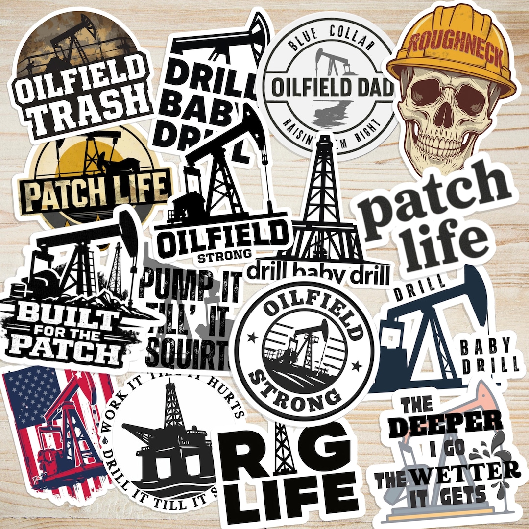Oilfield Pump Jack Vinyl Stickers | Drilling Rig Stickers, 3 Sizes - Etsy