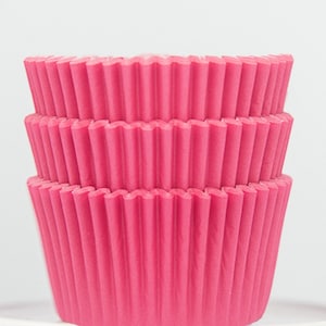 Solid Pink Cupcake Liners | Pink Greaseproof Baking Cups - 36 Count ...