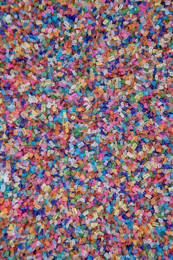 Sugar Crystals Rainbow | Chunky Rainbow Sparkling Sugar Sprinkles - 4oz ...