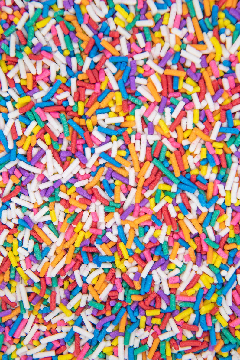 Jimmies Sprinkles Rainbow | Vegan Rainbow Sprinkles Medley, Edible ...