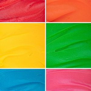 Rainbow Food Coloring Gel Set for Cakes, Cookies, Frosting, Fondant - 6 ...