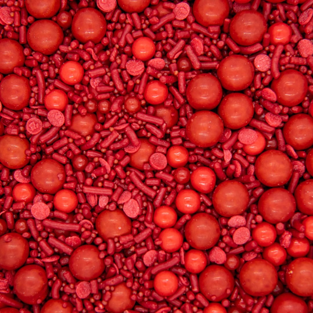 Sprinkles Mix - Red Rose | Red Sprinkle Medley, Edible Blend - 4oz ...