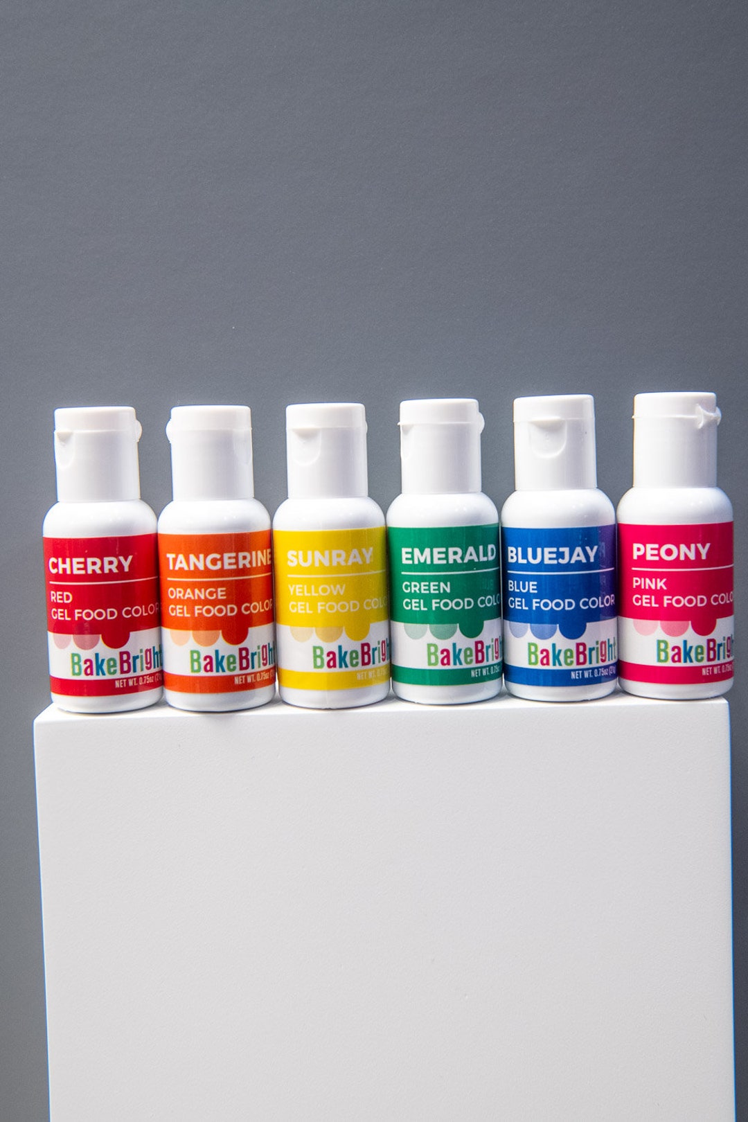 Rainbow Food Coloring Gel Set for Cakes, Cookies, Frosting, Fondant 6 ...