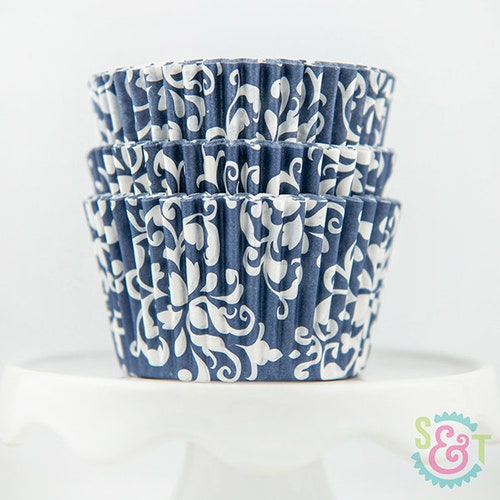 Anchor Navy Cupcake Liners Navy Anchor Greaseproof Baking - Etsy