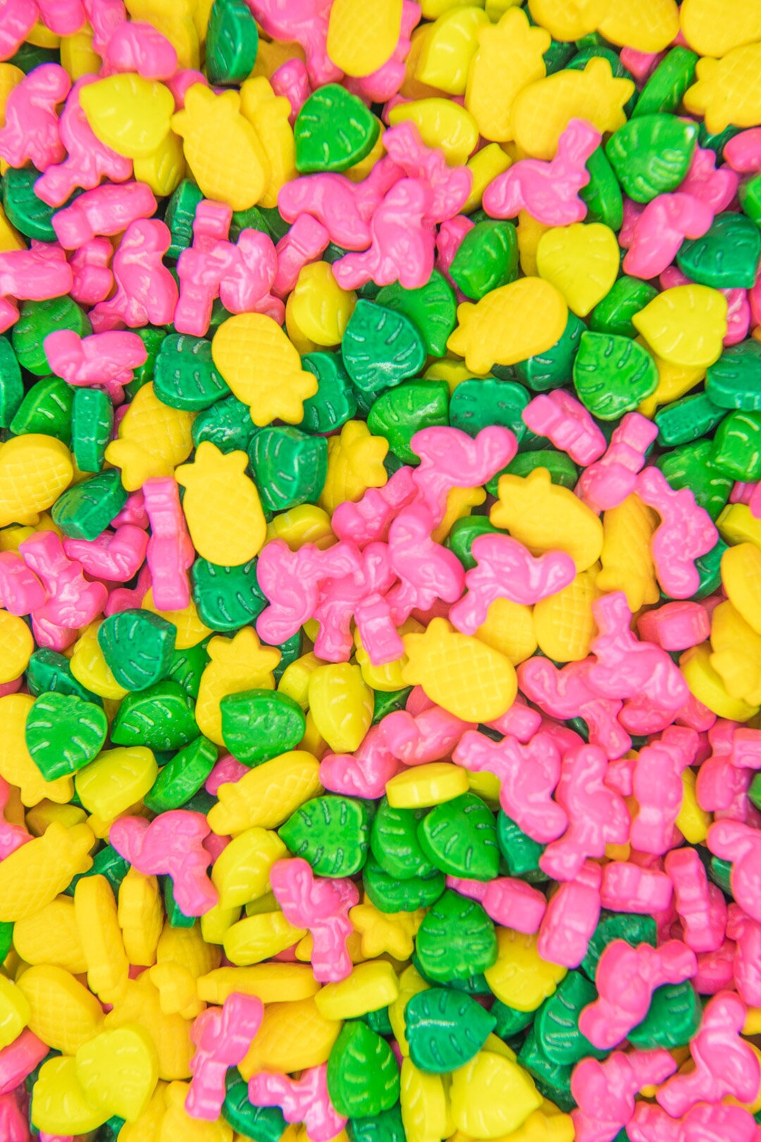 Candy Sprinkles: Tropical Mix | Candy Flamingo, Pineapple, Palm Shaped ...