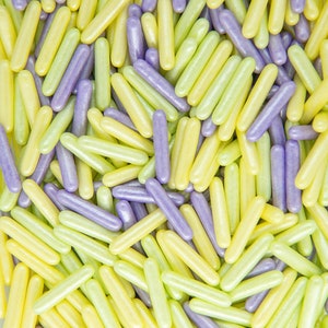 Mardi Gras Sugar Rods Mardi Gras Edible Dragees Sprinkle Rods, Macaroni ...